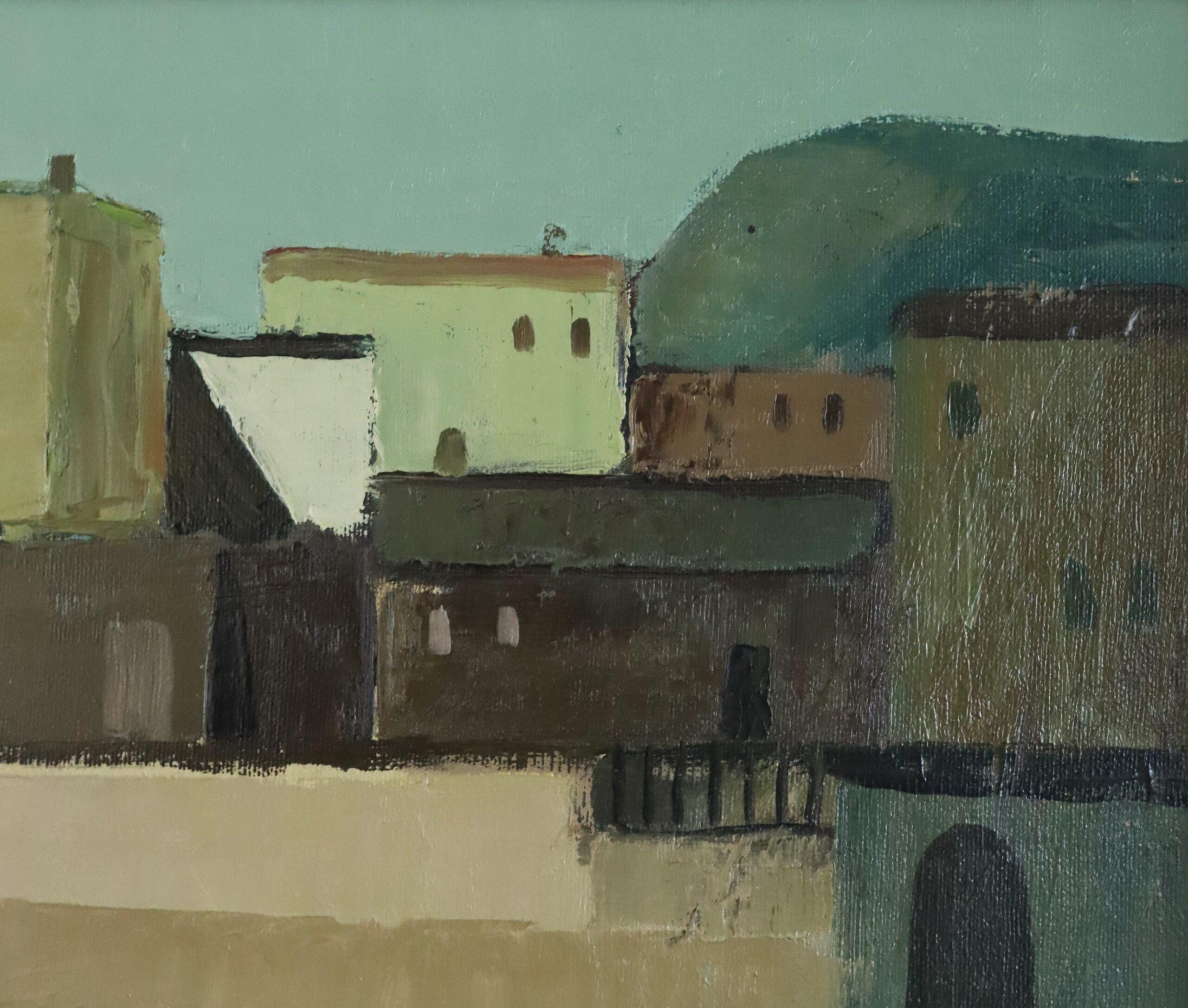 Vintage Mid Century Modern Original Landscape Oil Painting - 'sunlit ...