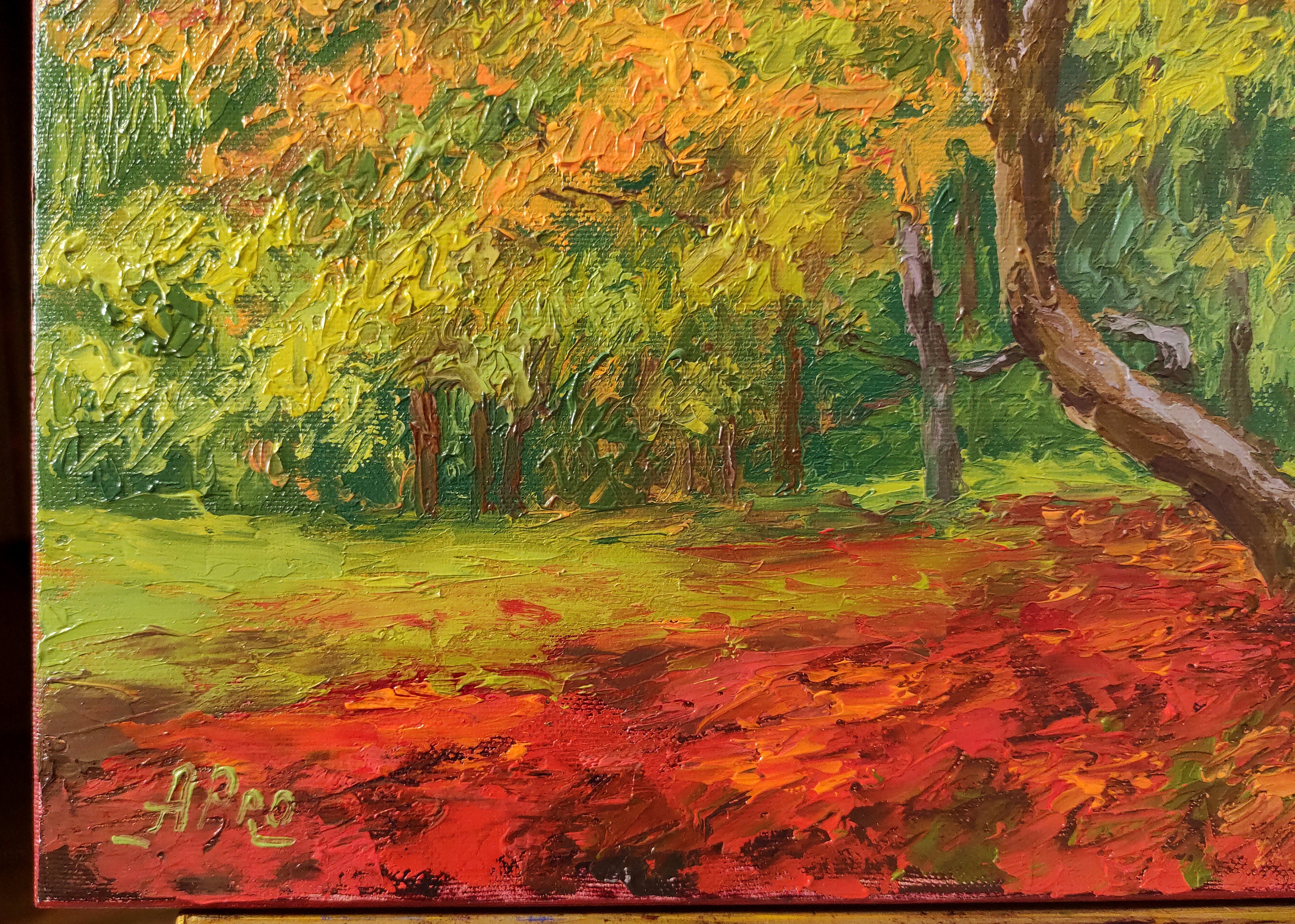 Maple Tree Painting Original Art Landscape Oil Painting Red Maple Tree ...