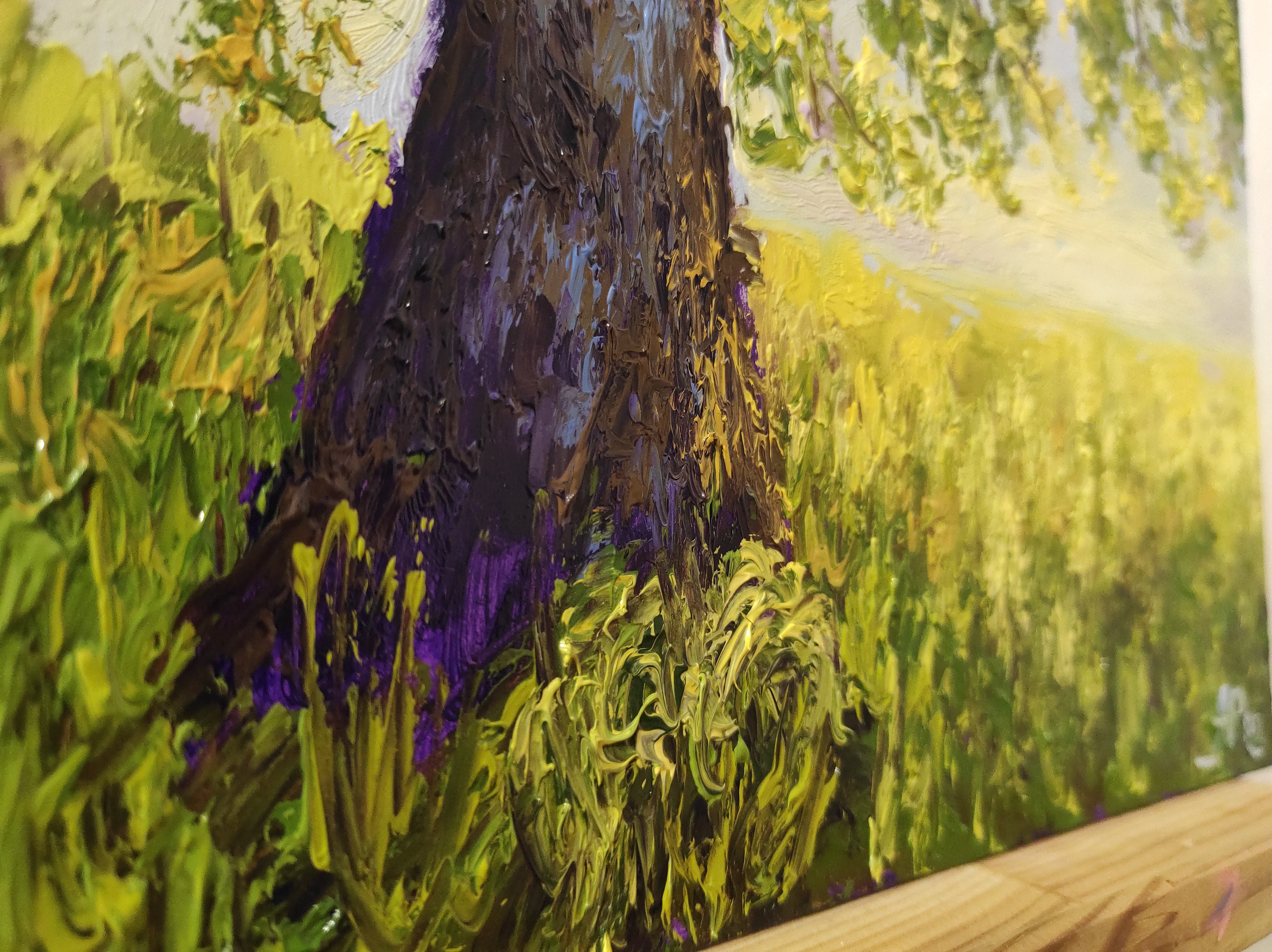 Oak Tree Painting Original Artwork Oak Tree Wall Art Landscape Oil ...