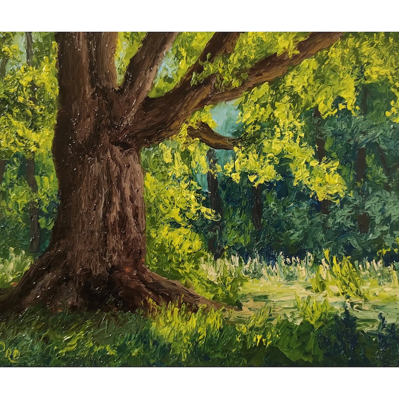 Oak Tree Painting - Etsy