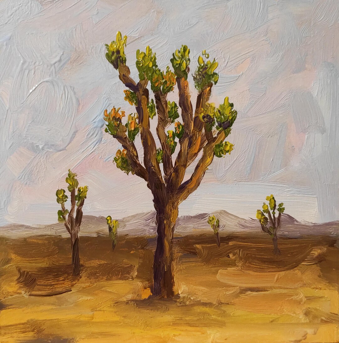 Joshua Tree Painting Original Artwork Landscape Oil Painting National ...