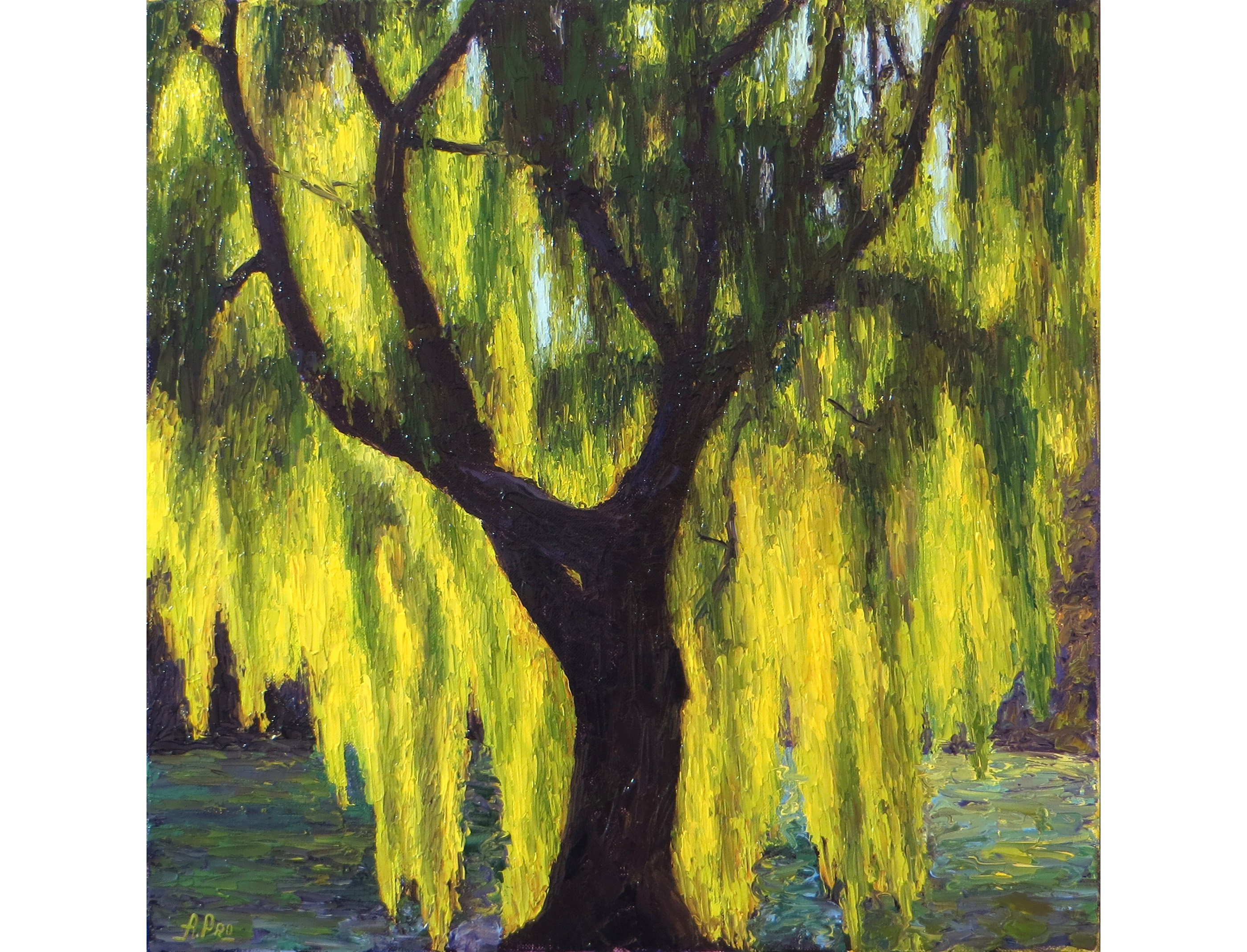 Willow Tree Oil Painting