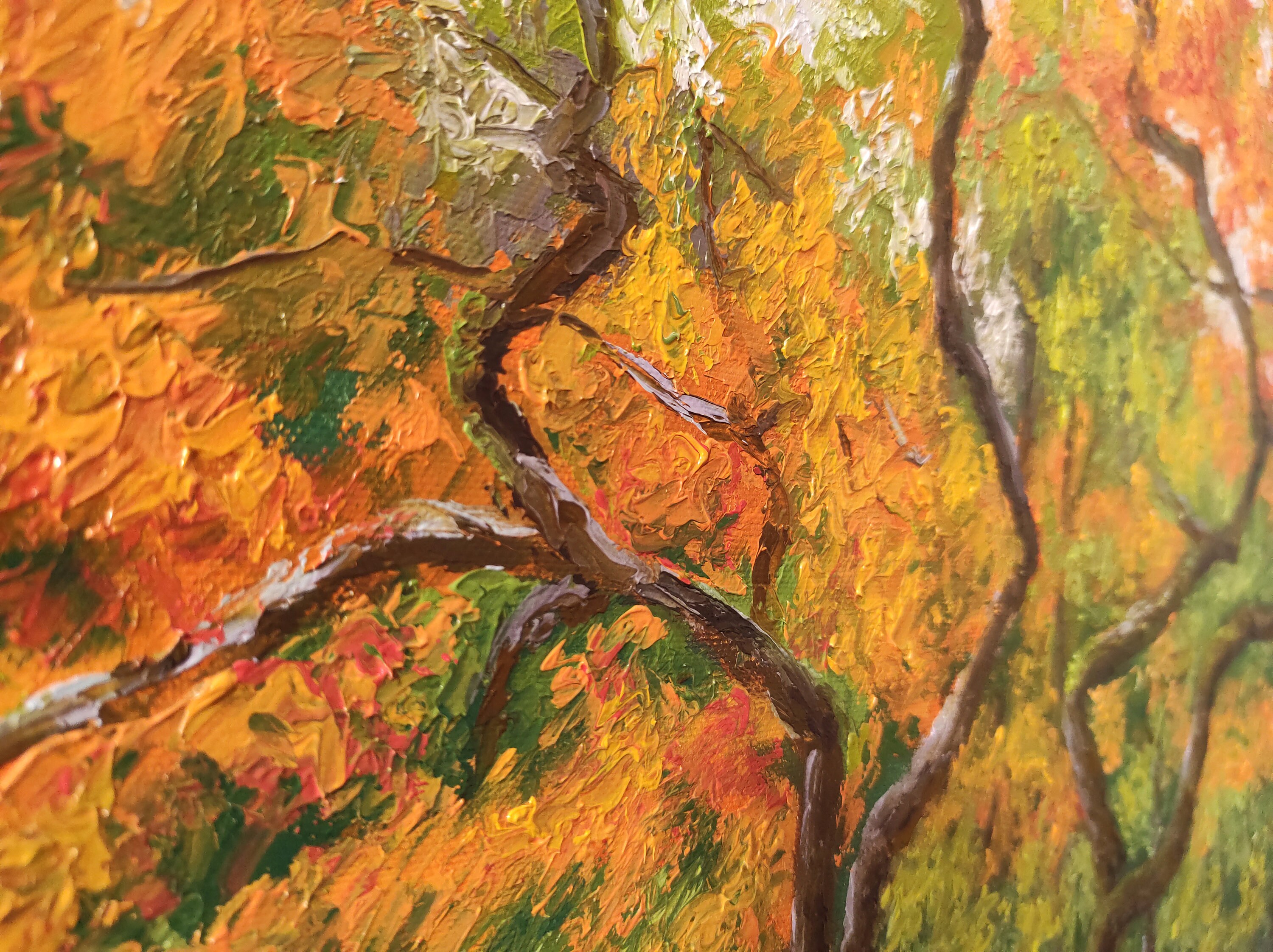 Maple Tree Painting Original Art Landscape Oil Painting Red Maple Tree ...