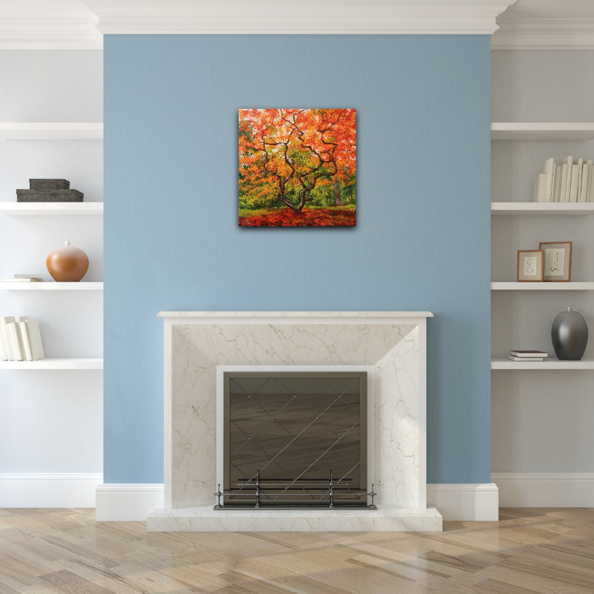 Maple Tree Painting Original Art Landscape Oil Painting Red Maple Tree ...