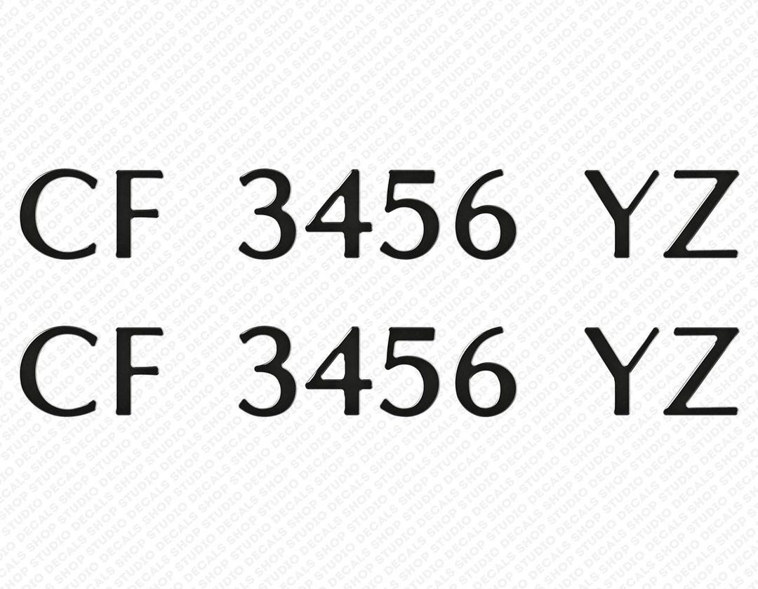 Sylvan Matching Font Boat Raised Domed Registration Decals Stickers 23. ...