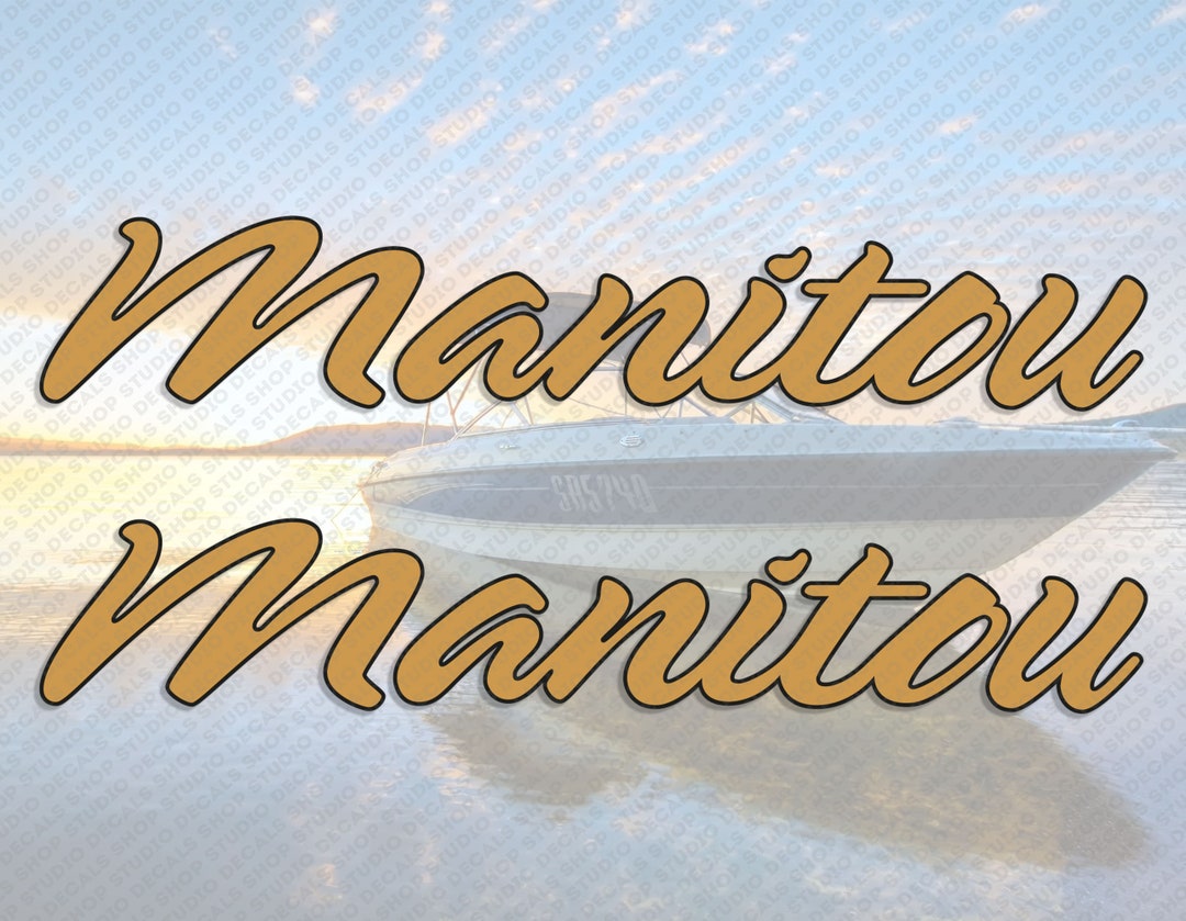 Manitou Boat Logo Gold Decal Set of 2 X 35" - Etsy