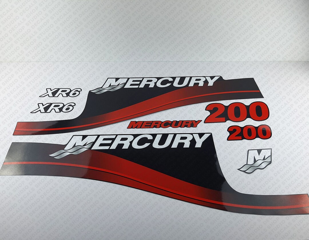 Mercury 200hp XR6 Outboard Engine Decals Sticker Set - Etsy