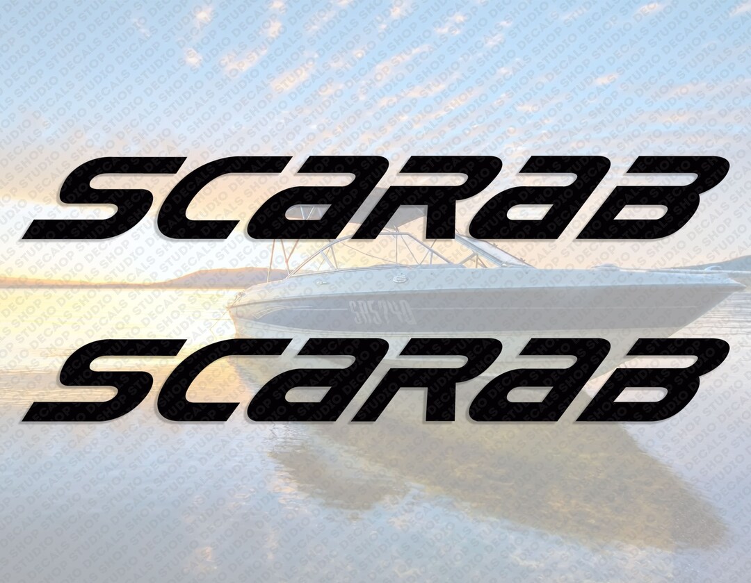 Scarab Wellcraft Boat Logo Decal Set of 2 - Etsy
