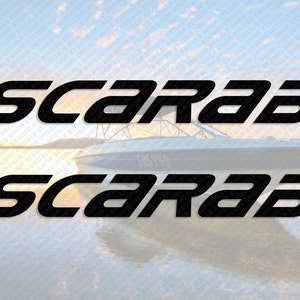Scarab Wellcraft Boat Logo Decal Set of 2 - Etsy