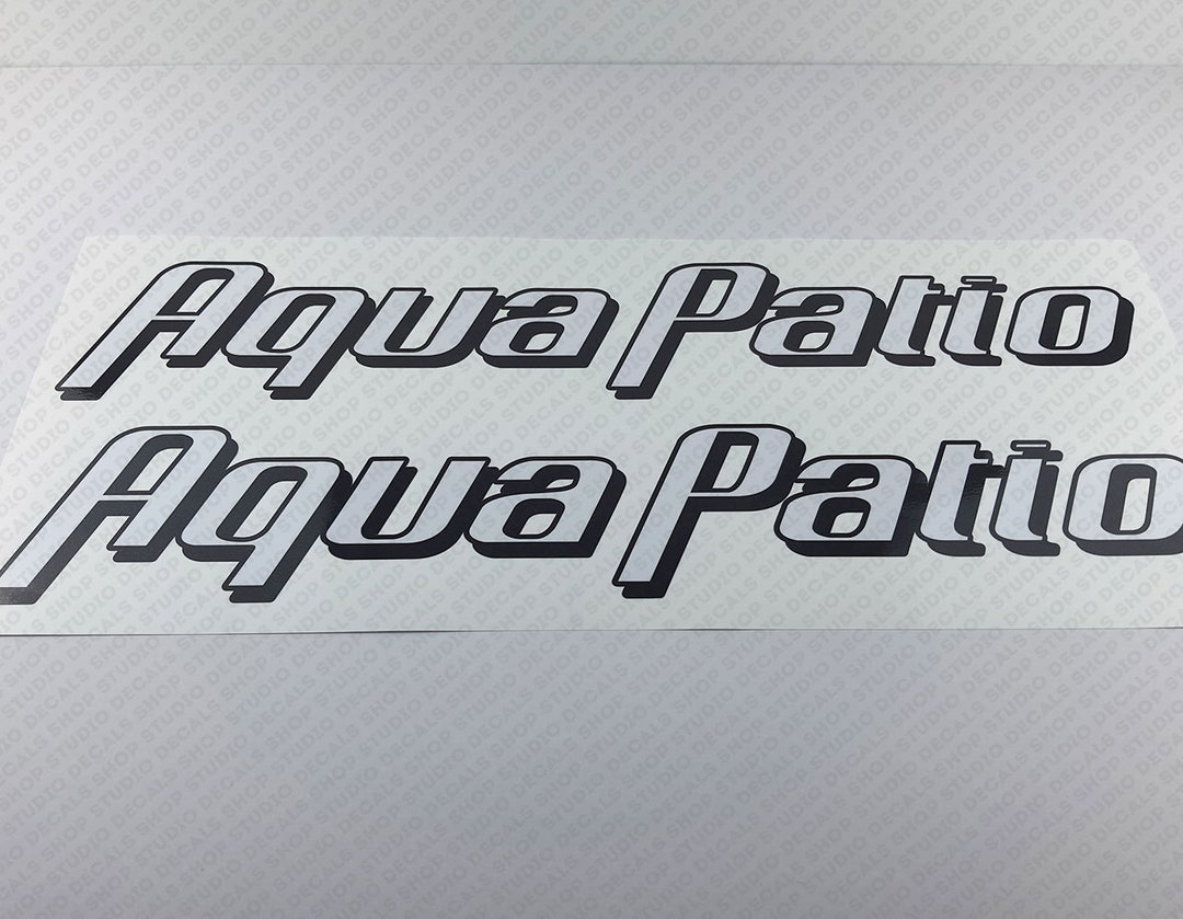 Aqua Patio Boat Logo Decals Set of 2 X 28" - Etsy