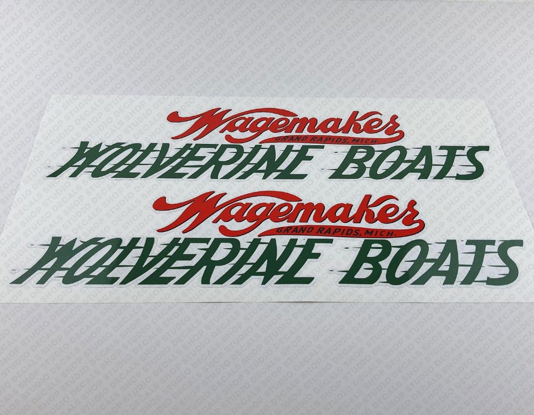 Wolverine 1954 Wagemaker Boat Logo Decal Set of 2 X 20" - Etsy