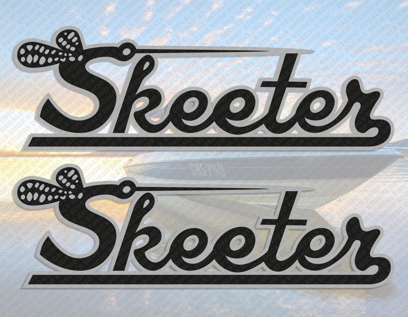 Skeeter Boat Logo V1 Silver Decal Set of 2 - Etsy
