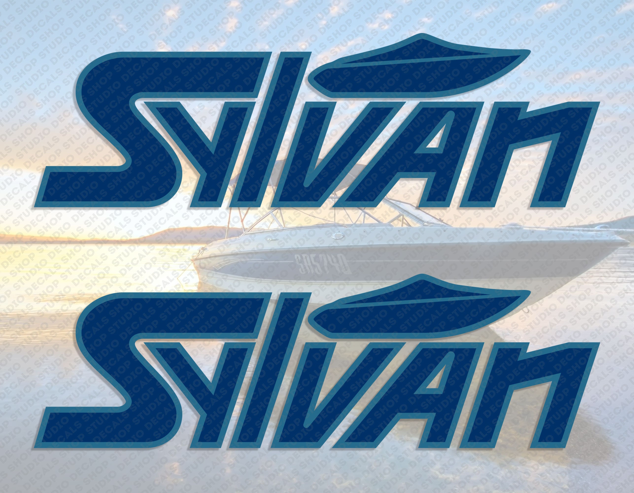 Sylvan Boat Logo 90's Style Decal Set of 2 X 16 - Etsy