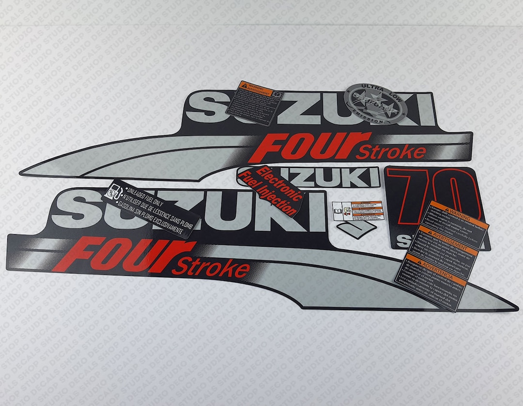 Suzuki DF70 70hp Four Stroke - 2003 - 2009 Outboard Engine Decals ...