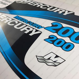 Mercury 200hp EFI Saltwater Outboard Engine Decals Sticker Set - Etsy