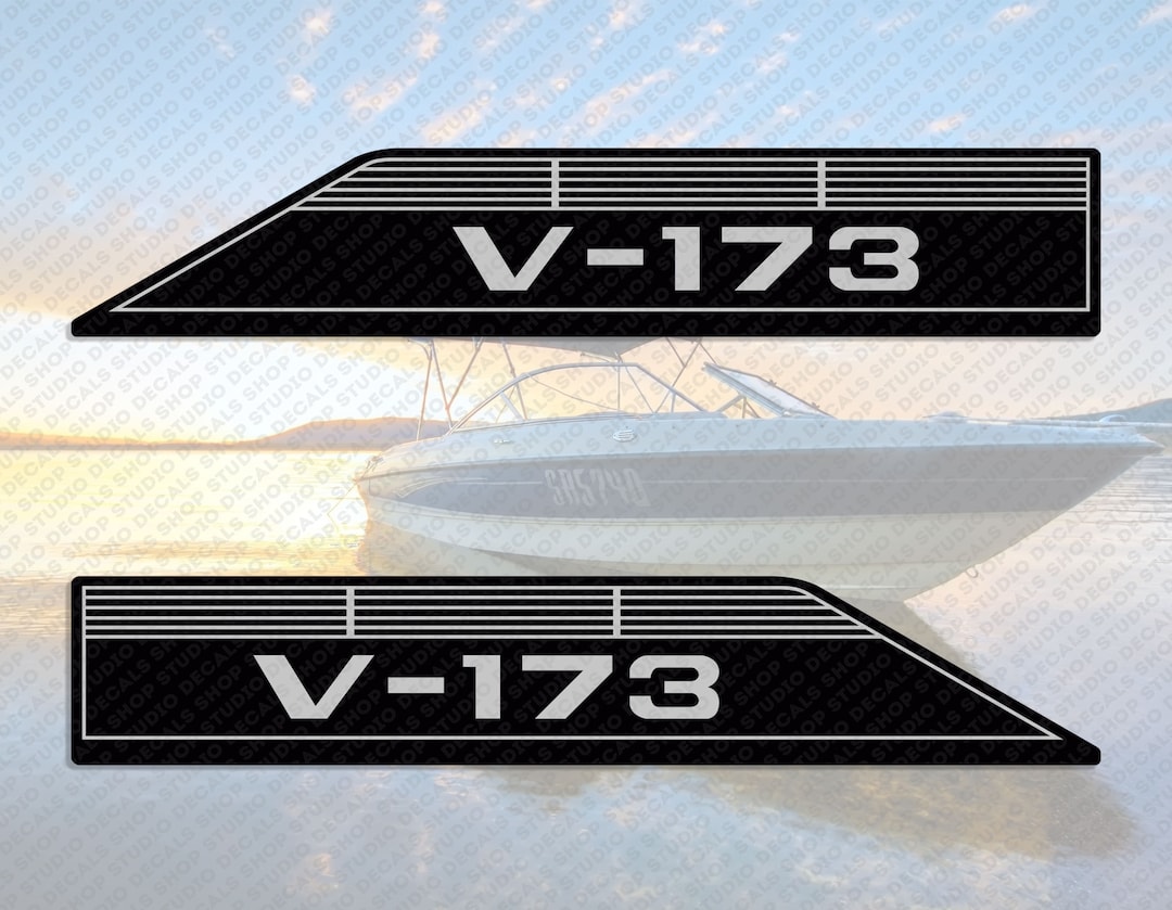 Glastron V-173 1973 and up Boat Decals Set of 2 X 13.5 - Etsy