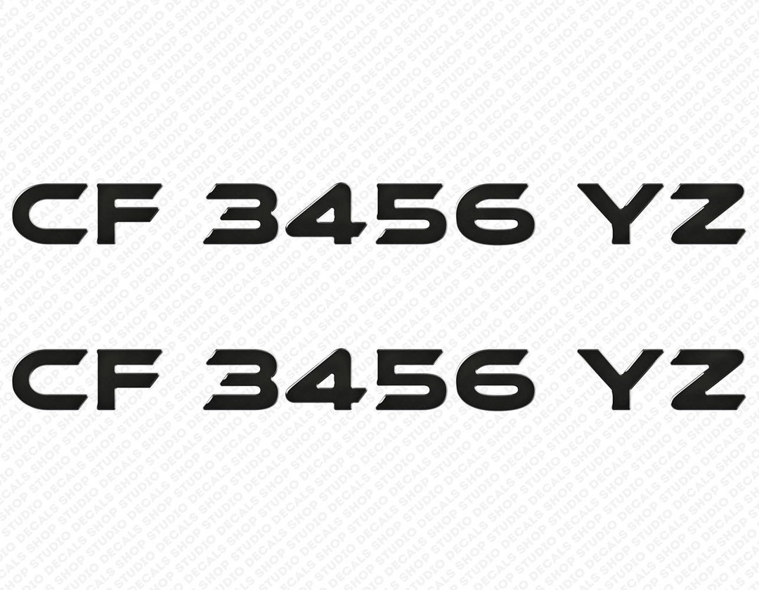 Caymas Matching Font Boat Raised Domed Registration Decals Stickers 35. ...
