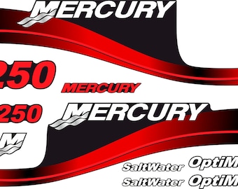 Mercury 200hp Optimax Saltwater Outboard Engine Decals Sticker | Etsy