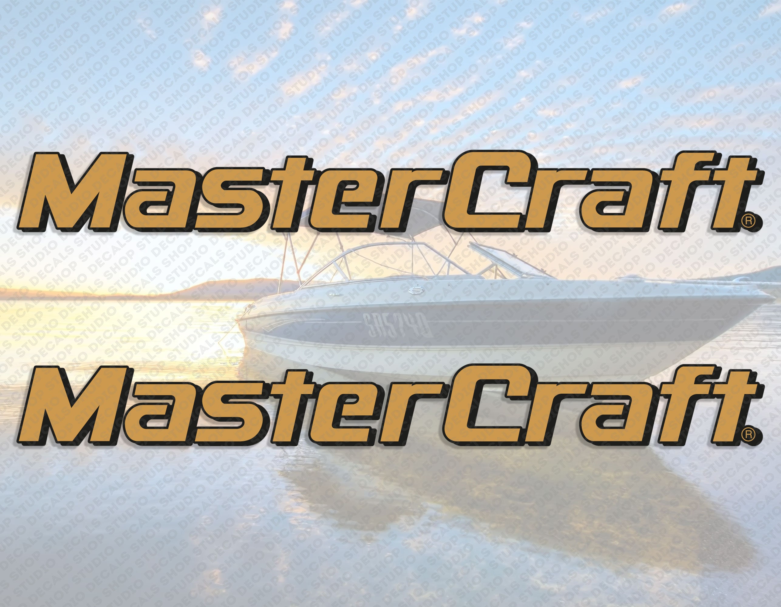 Master Craft Boat Logo V2 Gold Decal Set of 2 X 30 - Etsy