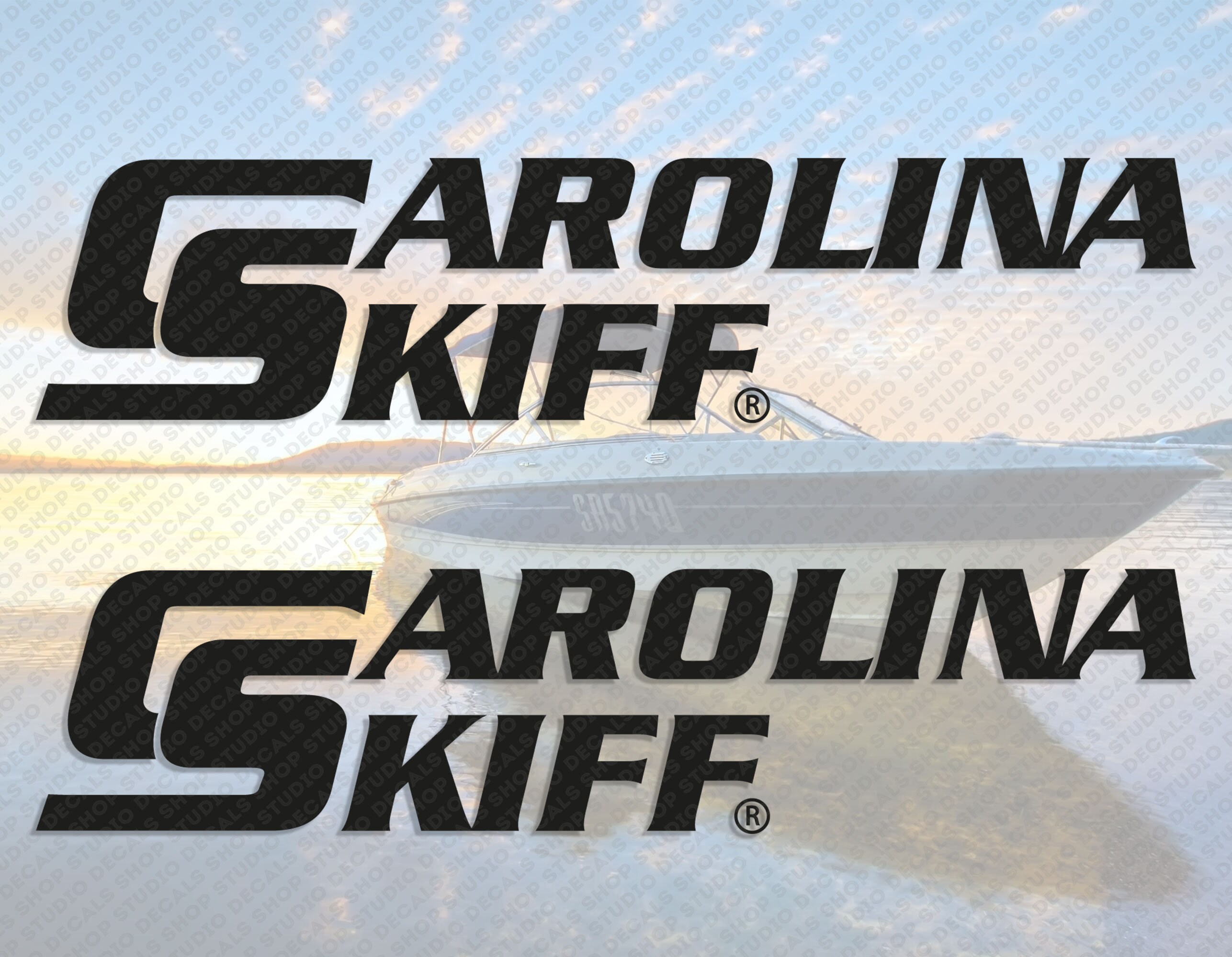 Carolina Skiff Boat Logo Decals Set of 2 - Etsy