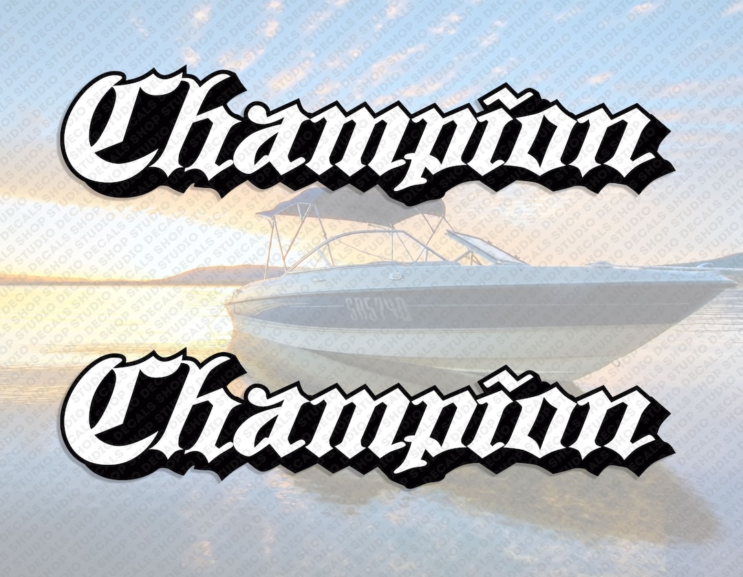 Champion Boat Logo 1980's Style Decals Set of 2 X 16.7" - Etsy