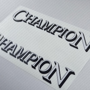 Champion Boat Logo White Decals Set of 2 - Etsy