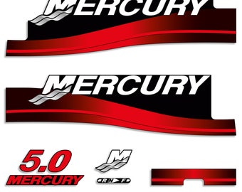Mercury 60 Hp Four Stroke Outboard Engine Decals Sticker Set - Etsy