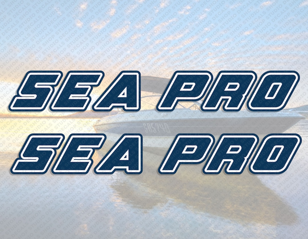 Sea Pro Boat Logo Decal Set of 2 - Etsy