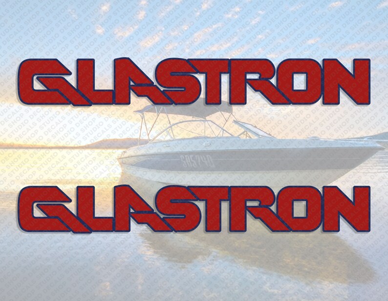 Glastron Boat Logo Red/blue Decals Set of 2 - Etsy