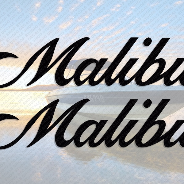 Malibu Boat Decal - Etsy