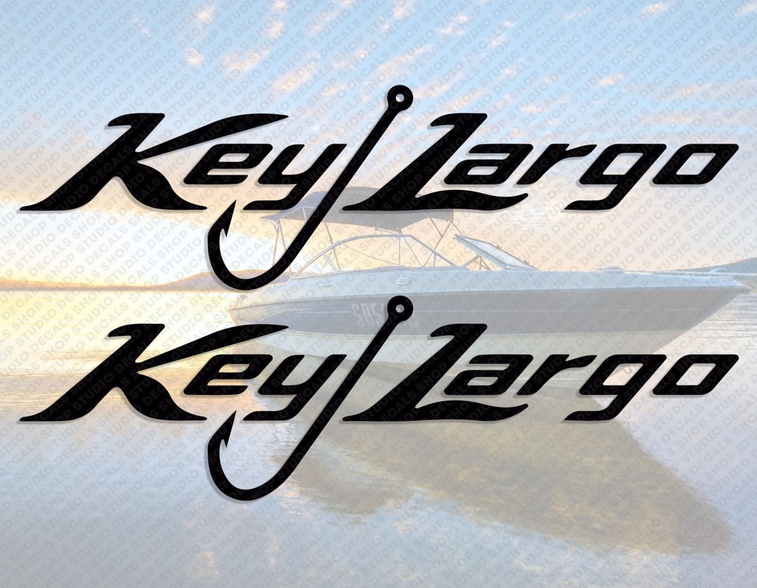 Key Largo Boat Logo Black Decal Set of 2 - Etsy