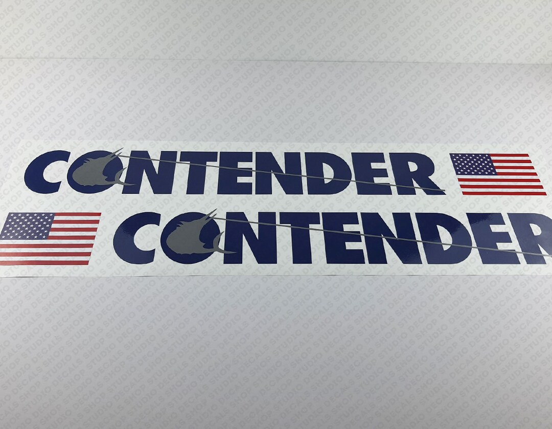 Contender Boat Logo USA Flag Blue/gray Decals Set of 2 X 32" - Etsy