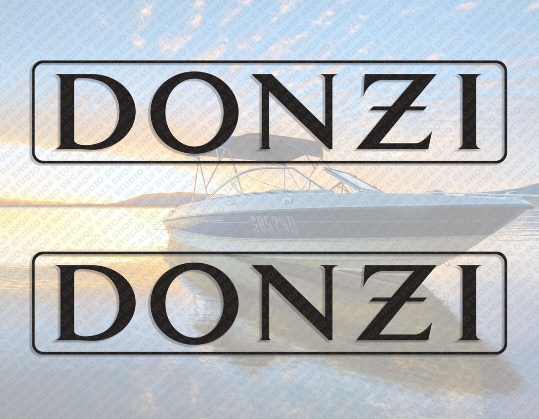 Donzi Boat Logo Decals Set of 2 - Etsy
