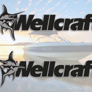 Wellcraft Boat Logo V4 Silver Decal Set of 2 - Etsy Australia