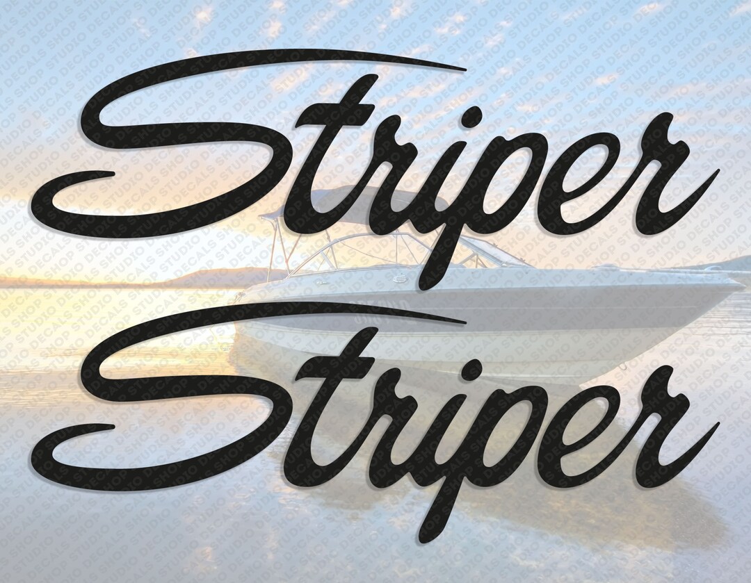 Seaswirl Striper Boat Logo Decal Set of 2 - Etsy