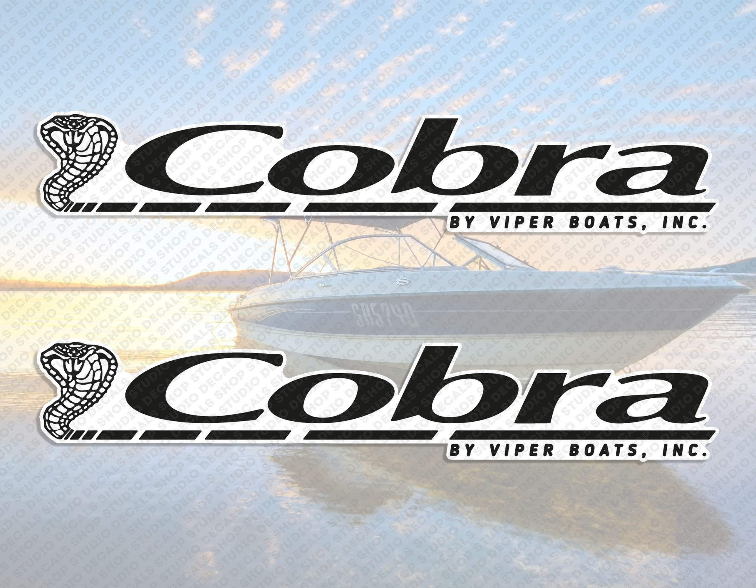 Cobra by Viper Boats Logo Decals Set of 2 X 19 - Etsy