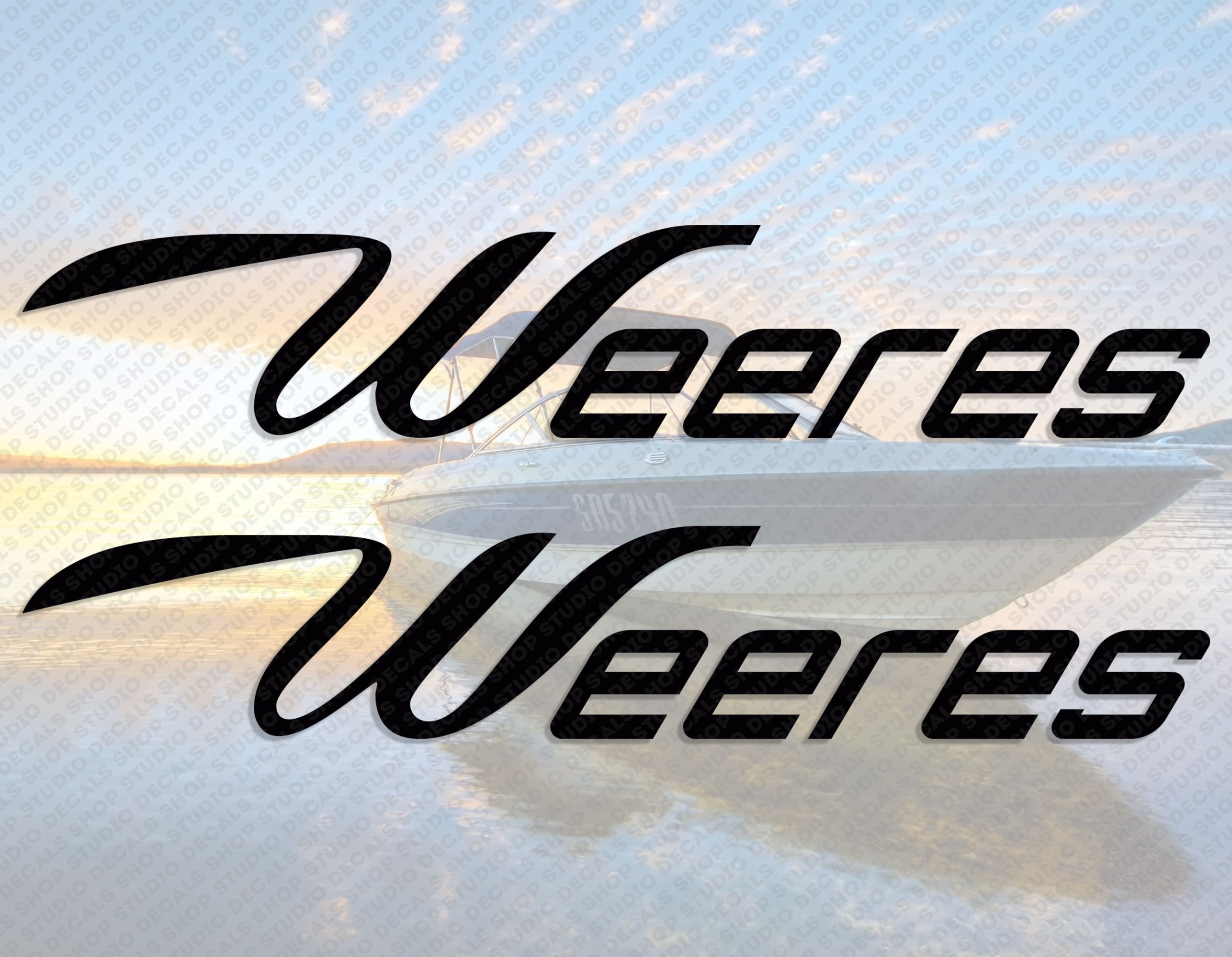 Weeres Pontoon Boat Logo Decal Set of 2 X 33.5 - Etsy