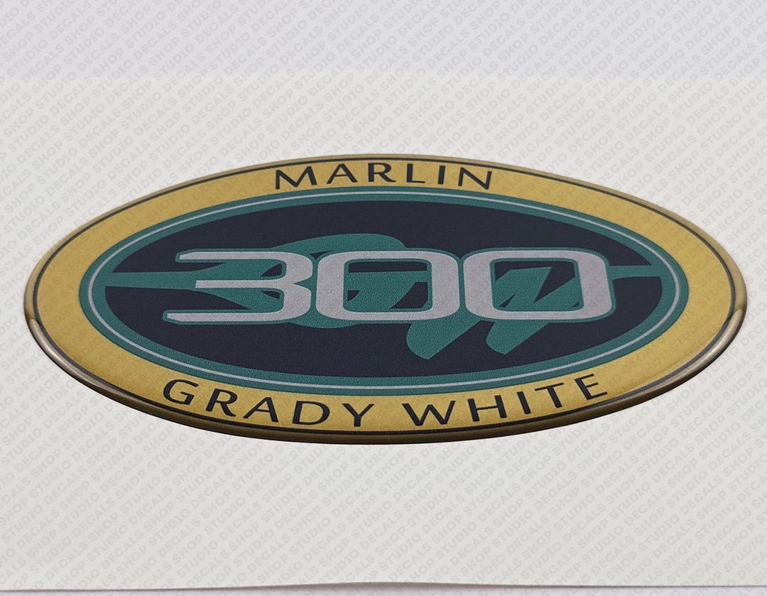 Grady White 300 Marlin Raised Domed Decal Sticker 5" X 2.7" 1pcs. - Etsy