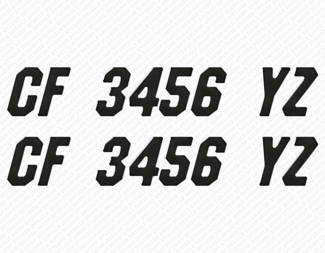 Pathfinder Matching Font Boat Raised Domed Registration Decals Stickers ...