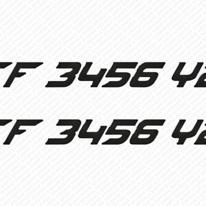 Larson Matching Font Boat Raised Domed Registration Decals Stickers 30. ...