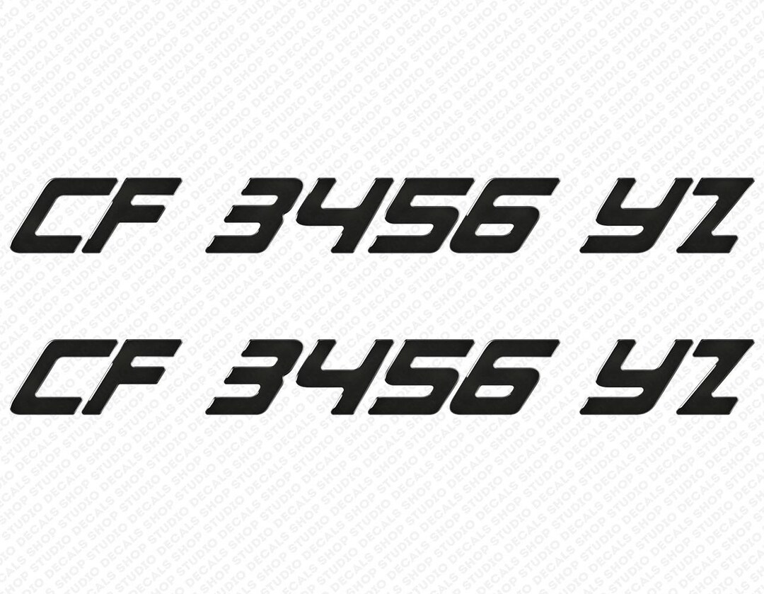 Scarab Matching Font Boat Raised Domed Registration Decals Stickers 30 ...