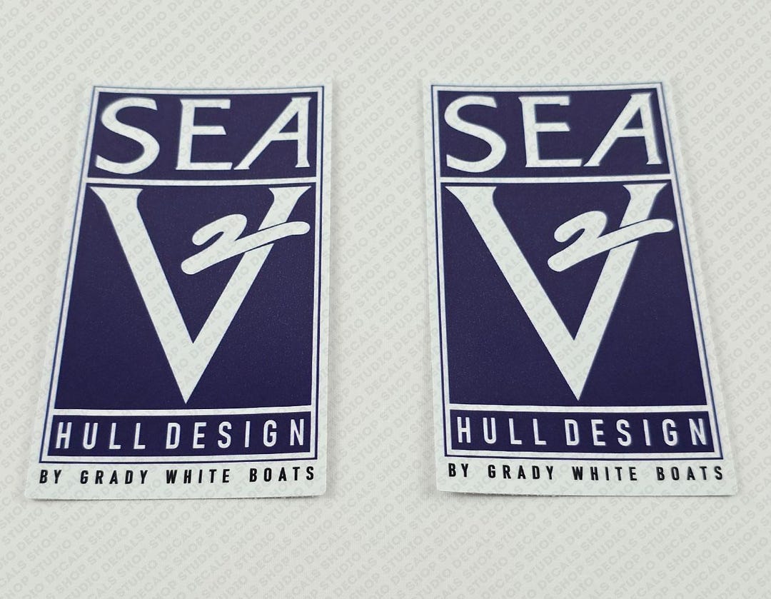 Grady White Sea V Hull Design Decals 2.5" X 4.5" Set of 2 - Etsy