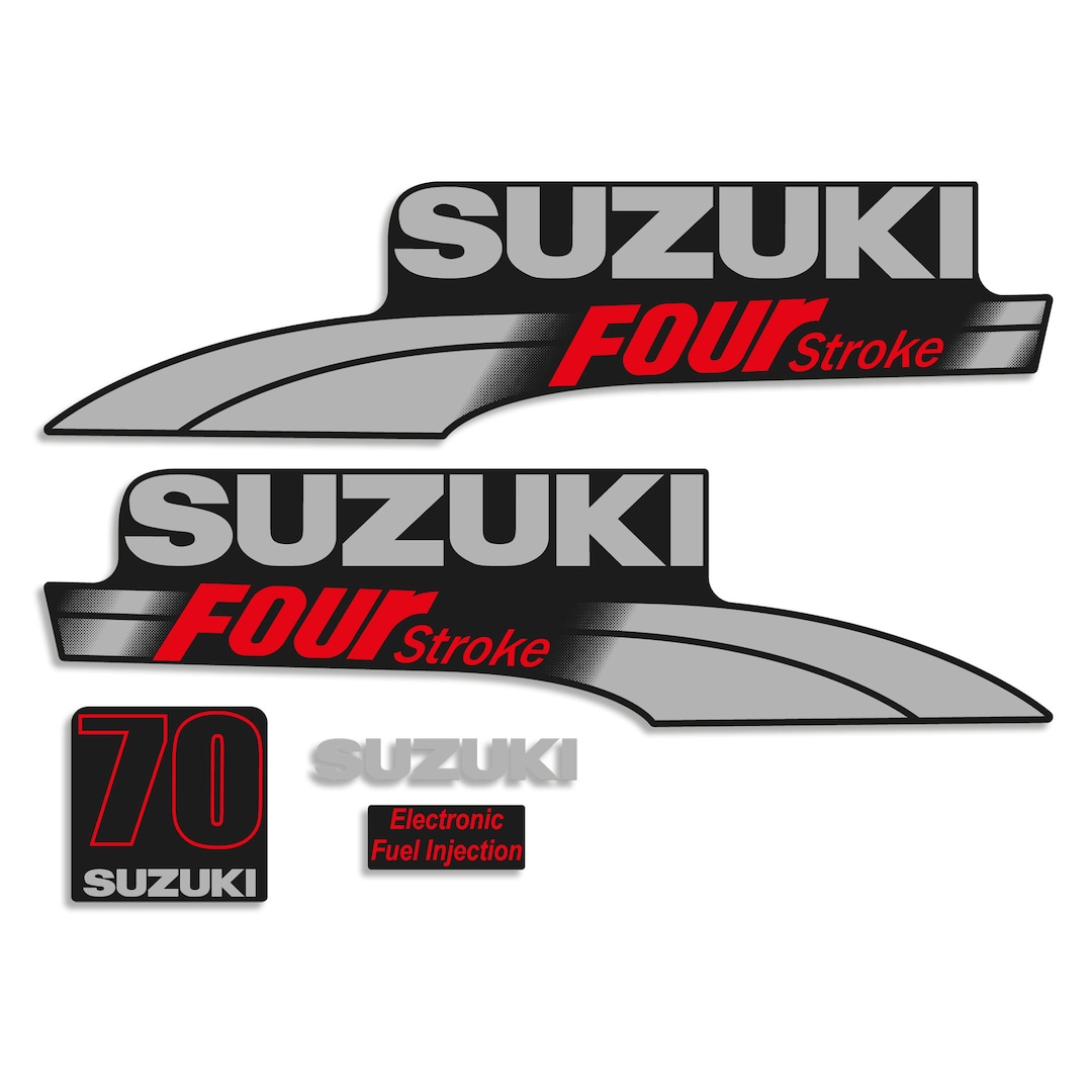 Suzuki DF70 70hp Four Stroke 2003 2009 Outboard Engine Decals Sticker ...