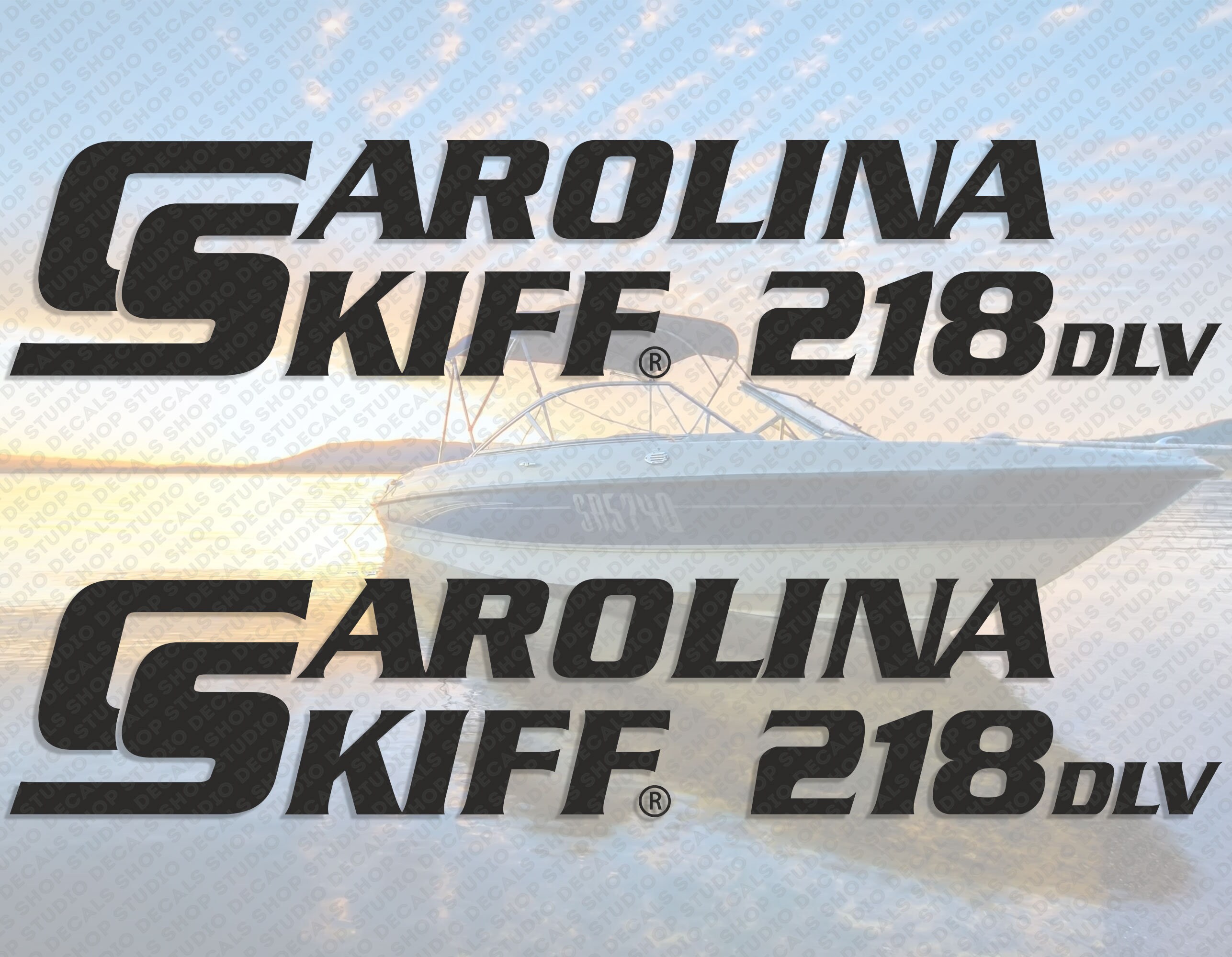Carolina Skiff 218 DLV Boat Logo Decals Set of 2 X 36.5 - Etsy