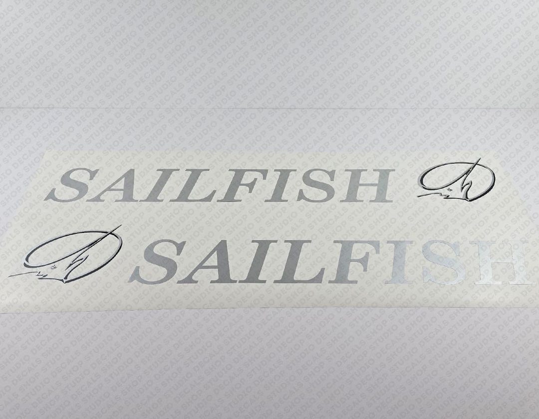 Sailfish Boat Logo Silver Decal Set of 2 X 36" - Etsy