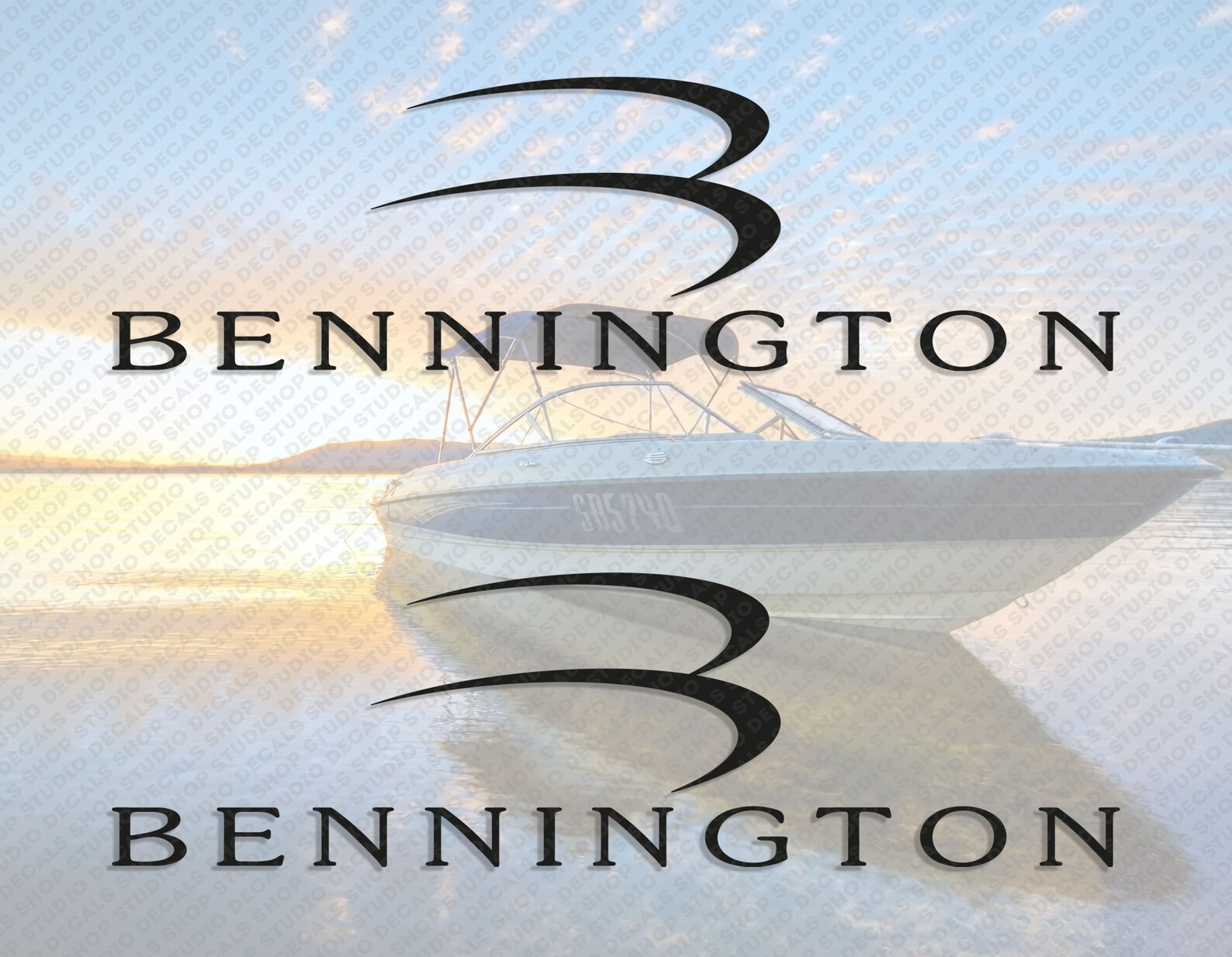 Bennington Boat Logo Decals Set of 2 X 22 - Etsy