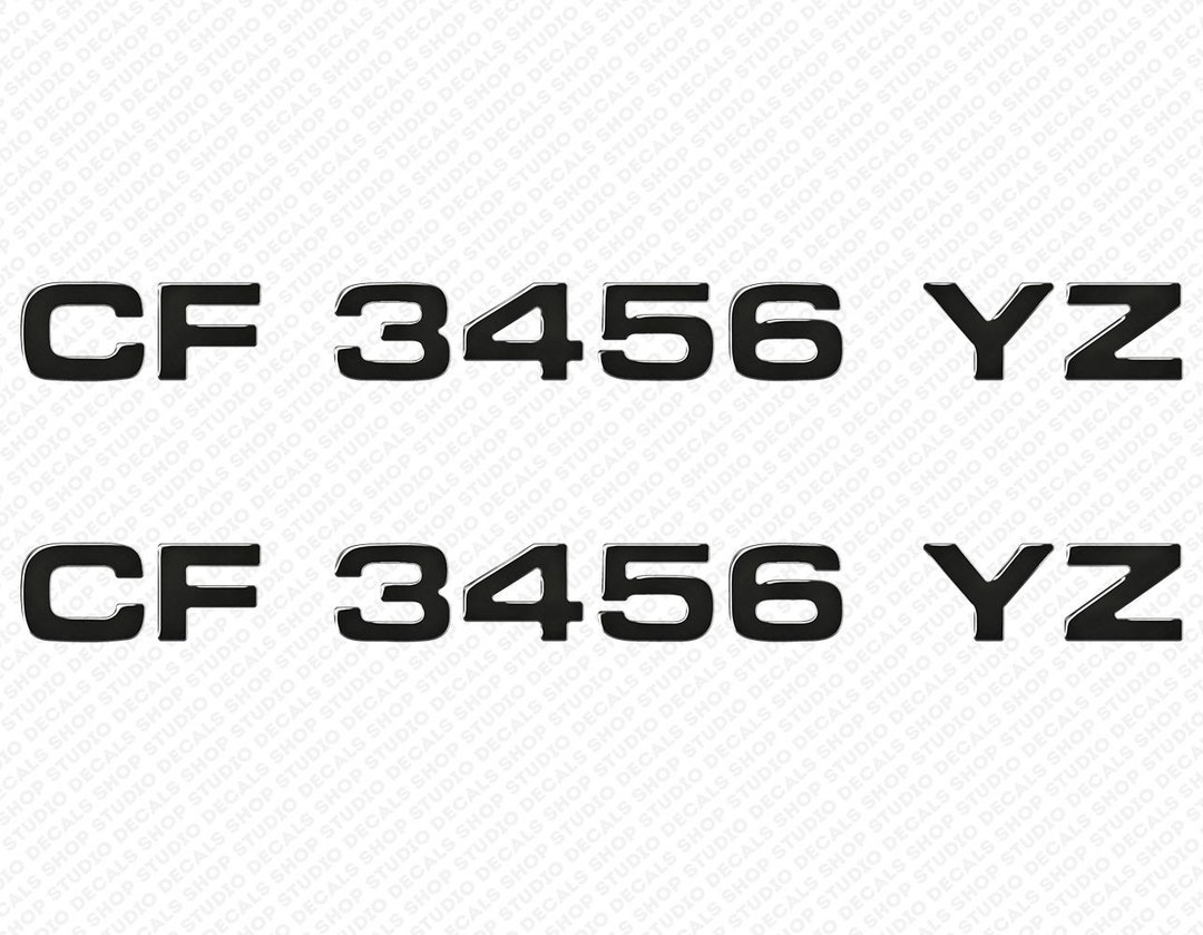 MAKO Matching Font Boat Raised Domed Registration Decals Stickers 35.1 ...