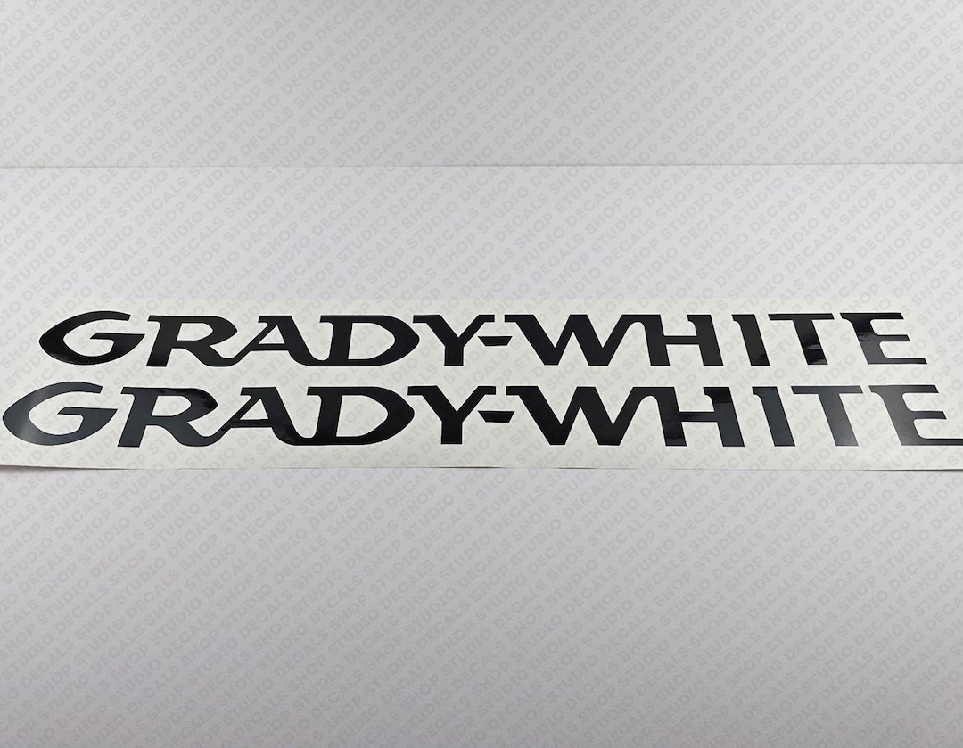 Grady White Boat Logo Black Decals Set of 2 - Etsy