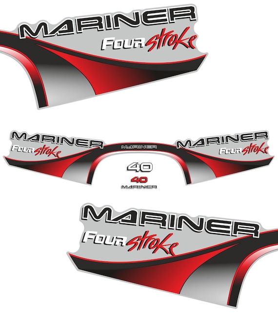 Mariner 40HP Four Stroke Outboard Engine Decals Sticker Set | Etsy