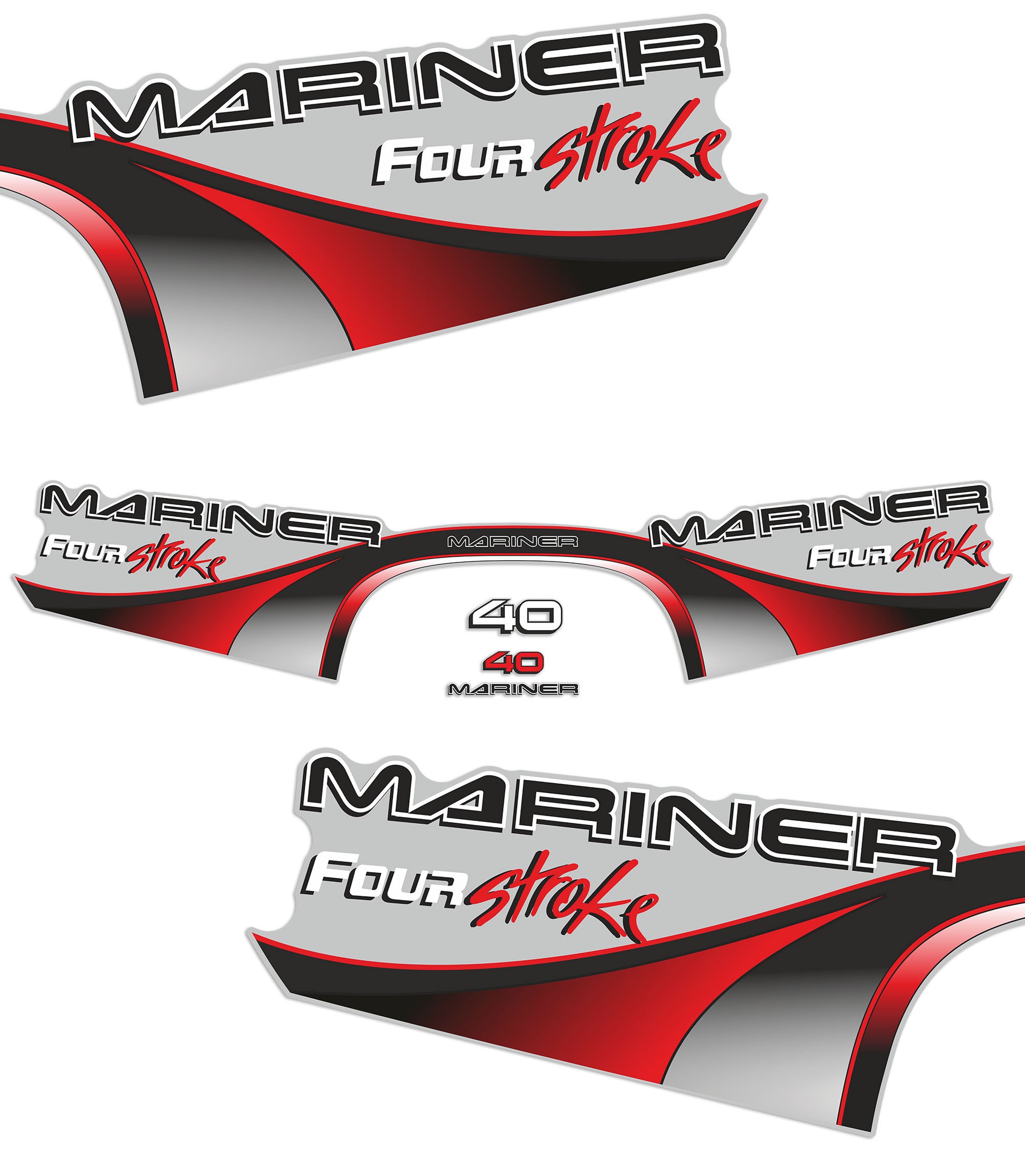 Mariner 40HP Four Stroke Outboard Engine Decals Sticker Set | Etsy